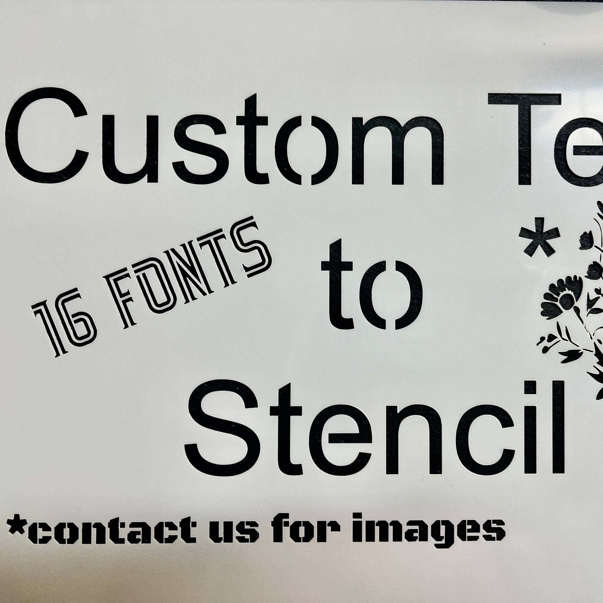 Custom Laser Cut Mylar Stencil Sheet – Reusable Plastic (A7, A4, A3 to